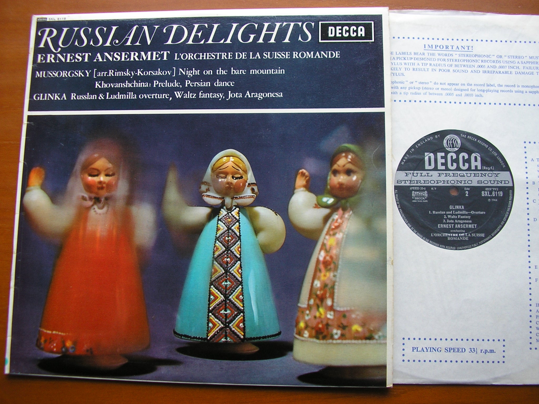 SXL 6119 RUSSIAN DELIGHTS: MUSSORGSKY / GLINKA: ORCHESTRAL WORKS ANSER ...