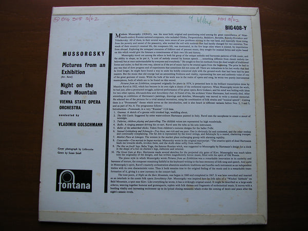 MUSSORGSKY: PICTURES AT AN EXHIBITION / NIGHT ON BARE MOUNTAIN GOLSCHM – Kingsway Hall Classical ...