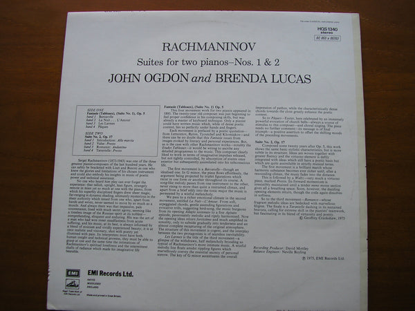 RACHMANINOV: SUITES FOR TWO PIANOS Nos. 1 & 2 JOHN OGDON / BRENDA LUCA ...