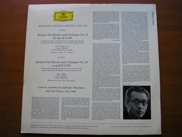 MOZART: PIANO CONCERTOS Nos. 14 & 24 GEZA ANDA / CAMERATA ACADEMICA DE ...