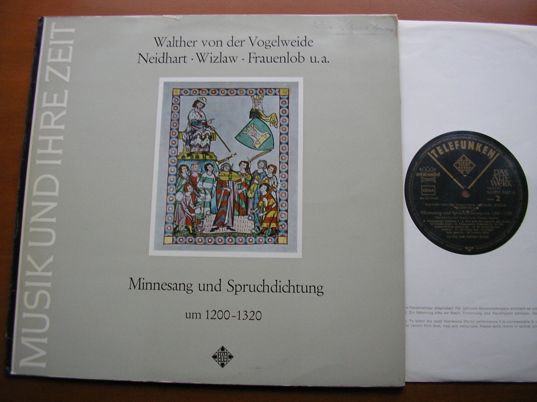 MINNESANG & SPRUCHDICHTUNG 1200-1320 STUDIO OF EARLY MUSIC / BINKLEY S ...