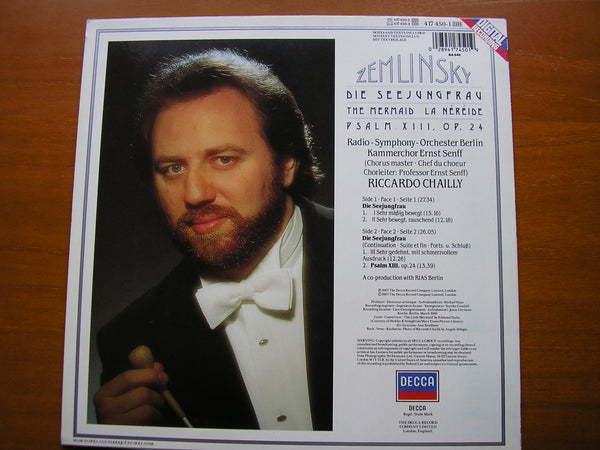 ZEMLINSKY: THE MERMAID / PSALM XIII CHAILLY / BERLIN RADIO SYMPHONY 41 ...