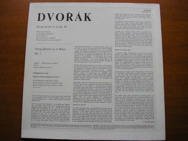 DVORAK: STRING SEXTET in A Op. 48 / STRING QUINTET in A Op. 1 MEMBERS ...