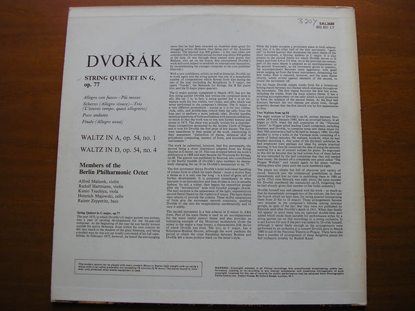 DVORAK: STRING QUINTET Op. 77 / WALTZES Op. 54 MEMBERS OF BERLIN PHILH ...