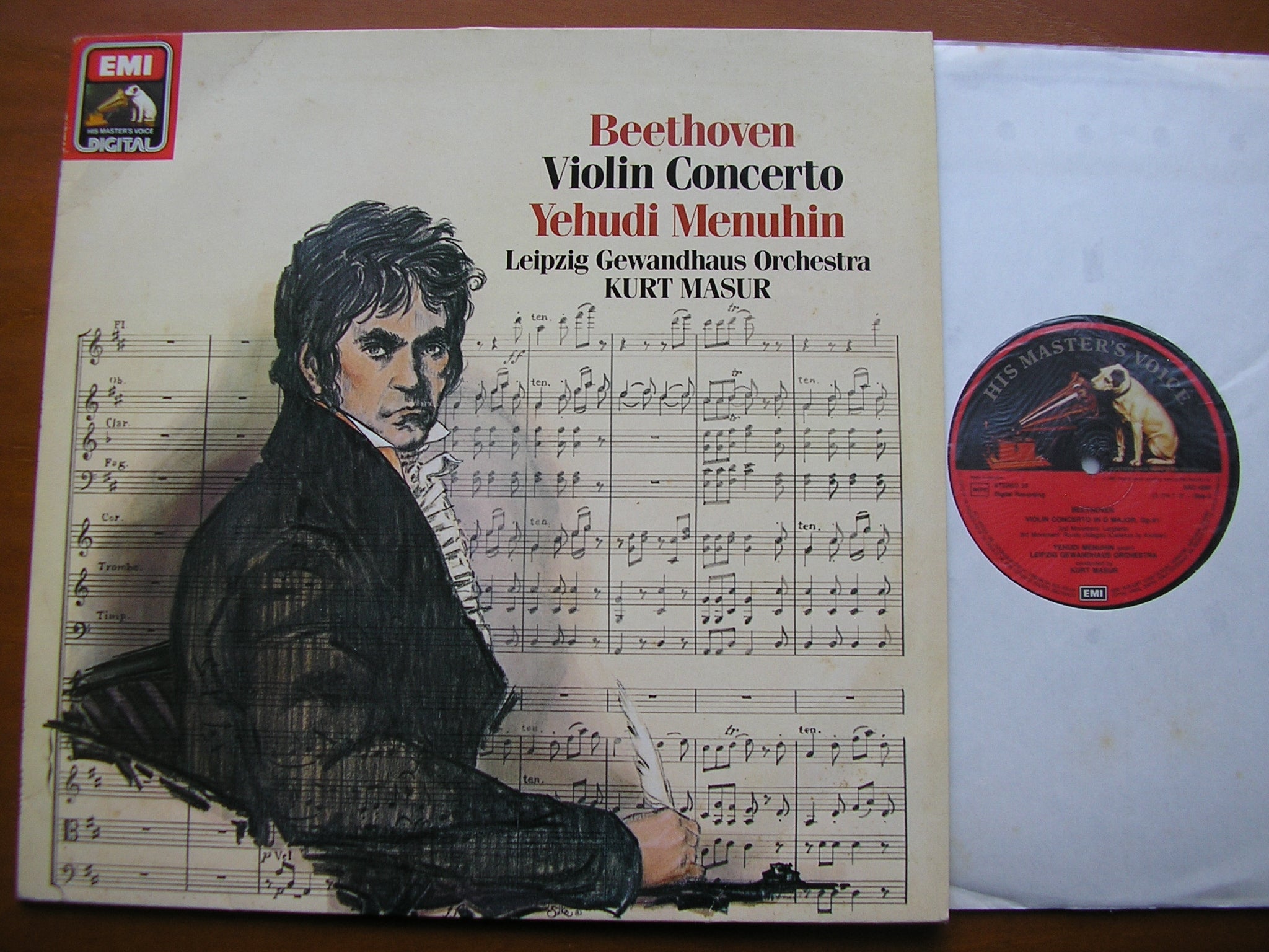 BEETHOVEN: VIOLIN CONCERTO MENUHIN / LEIPZIG GEWANDHAUS / MASUR ASD 42 ...