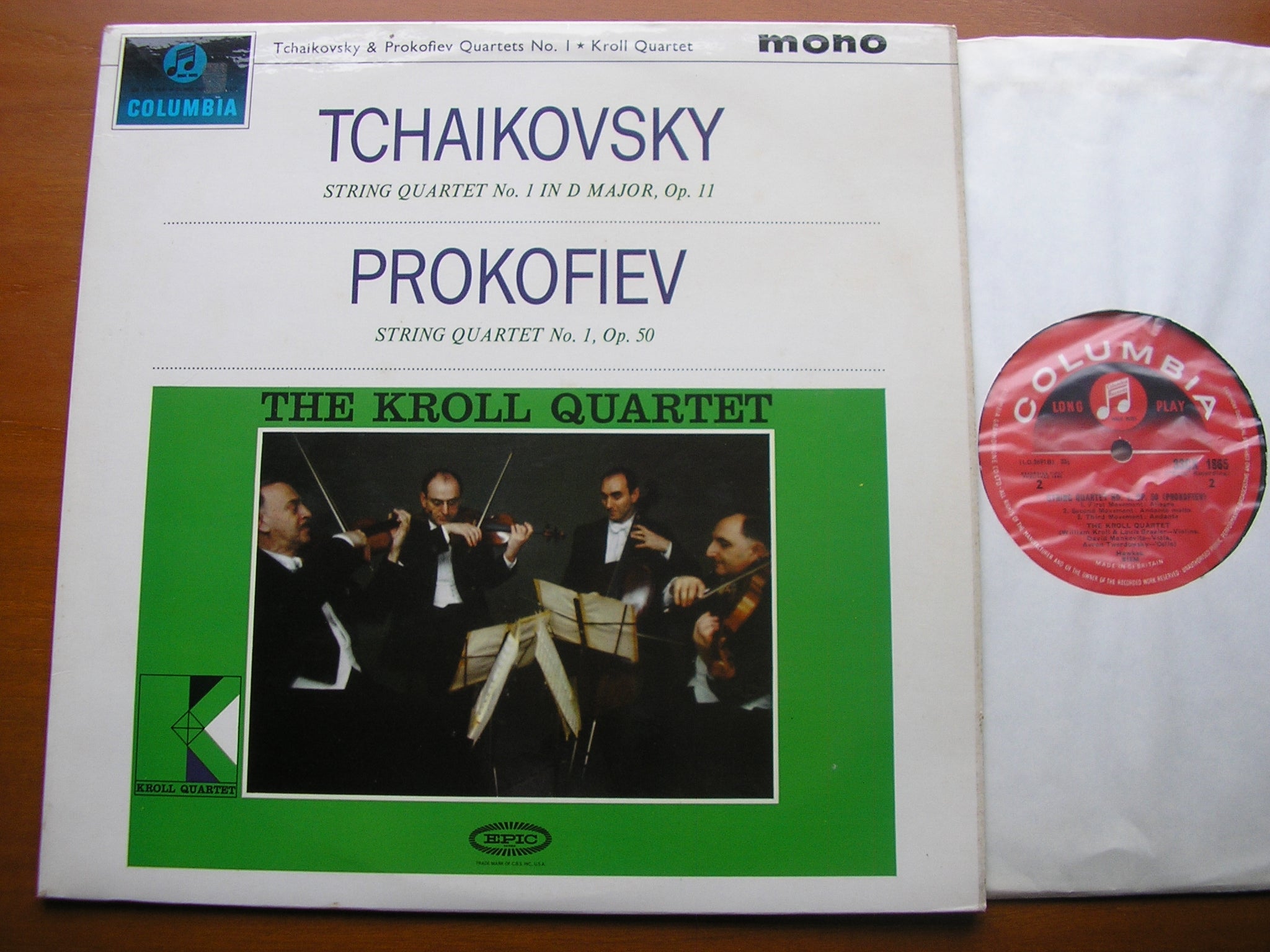TCHAIKOVSKY: STRING QUARTET / PROKOFIEV: STRING QUARTET THE KROLL QUAR ...