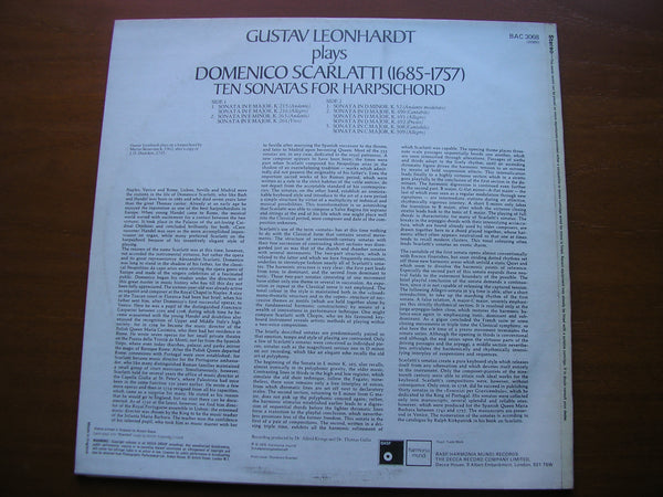 DOMENICO SCARLATTI: TEN SONATAS GUSTAV LEONHARDT BAC 3068 – Kingsway ...