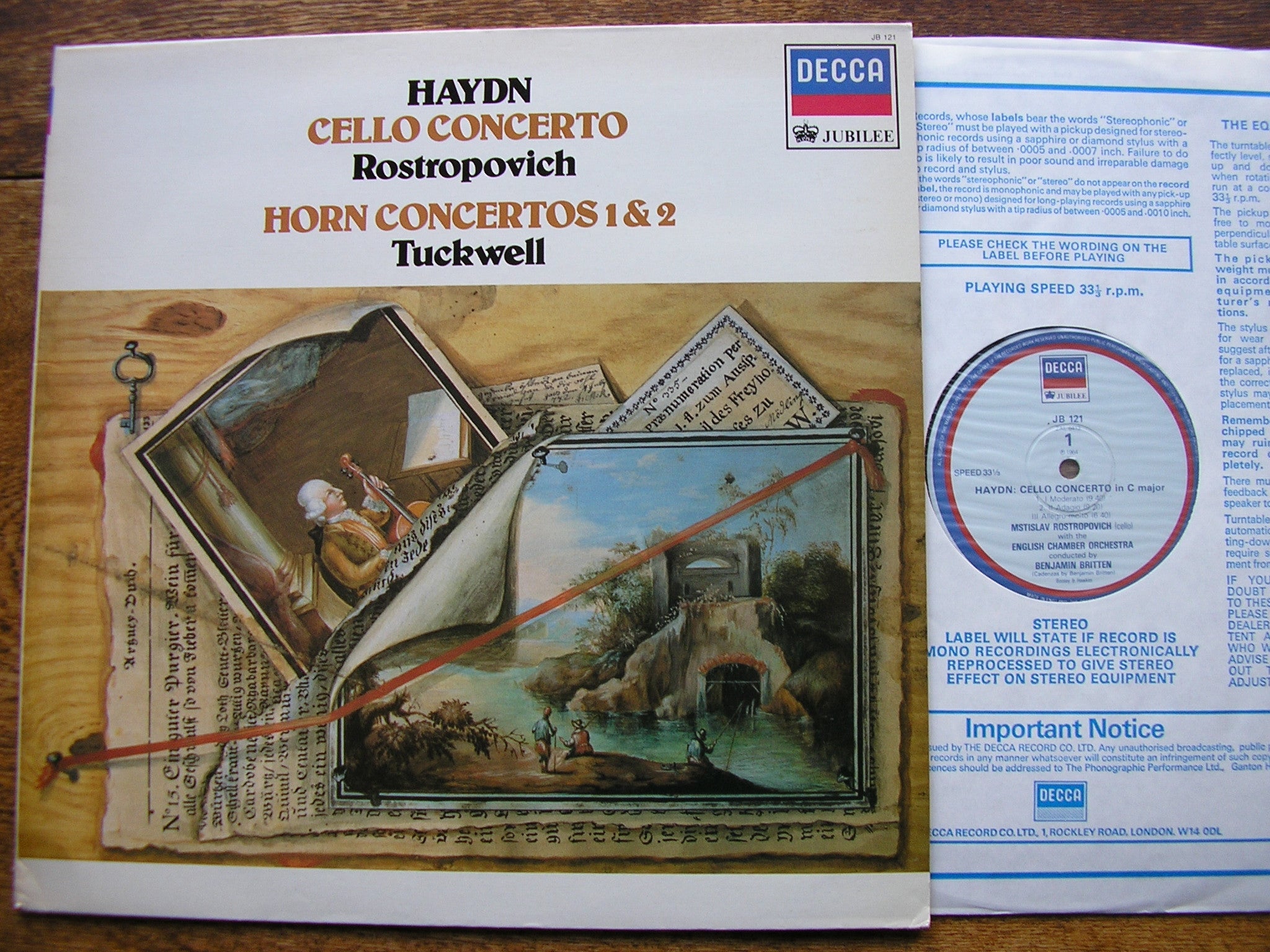 HAYDN: CELLO CONCERTO / HORN CONCERTOS ROSTROPOVICH / TUCKWELL JB 121 ...