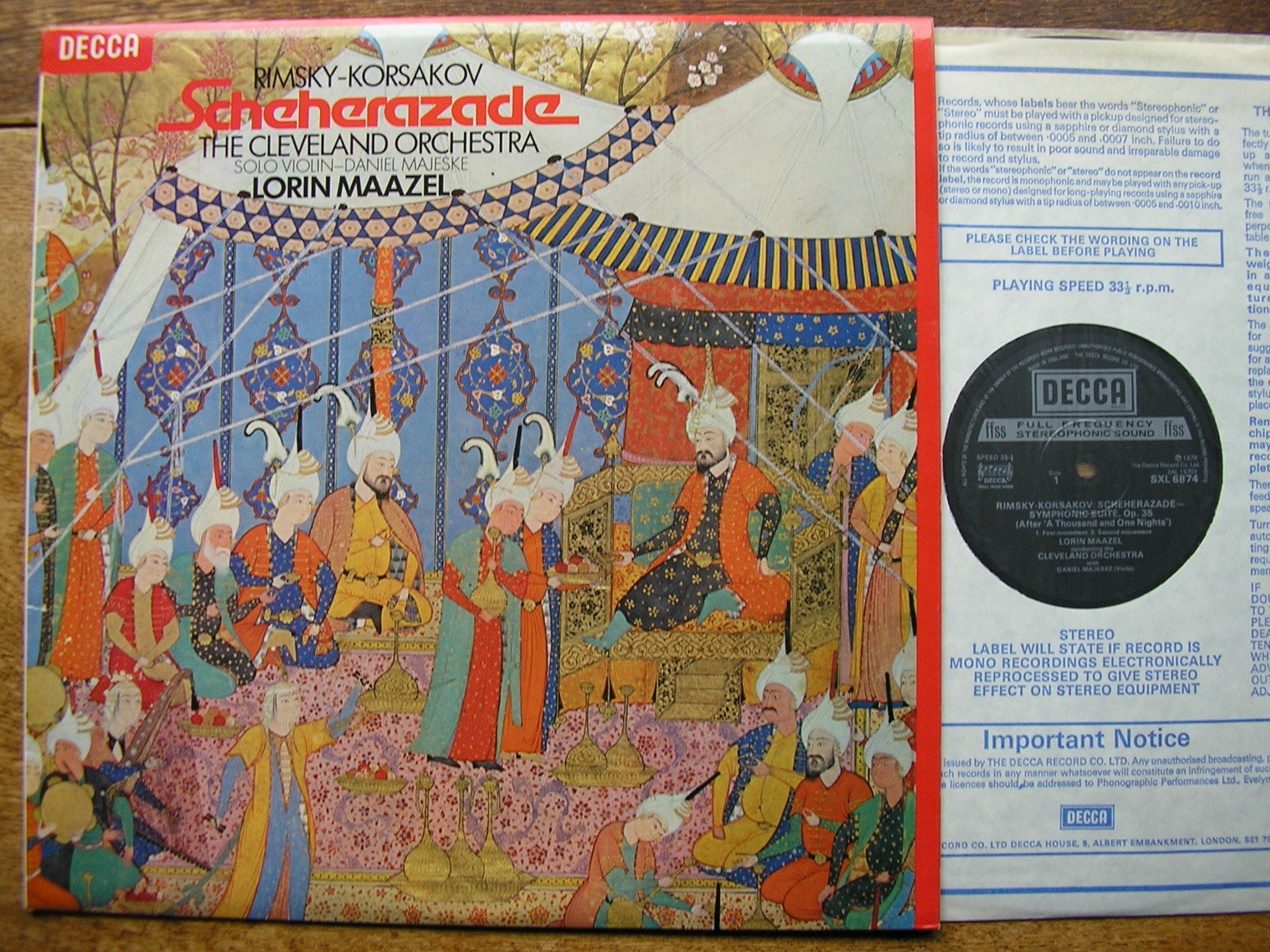 RIMSKY - KORSAKOV: SCHEHERAZADE LORIN MAAZEL / CLEVELAND ORCHESTRA SXL ...