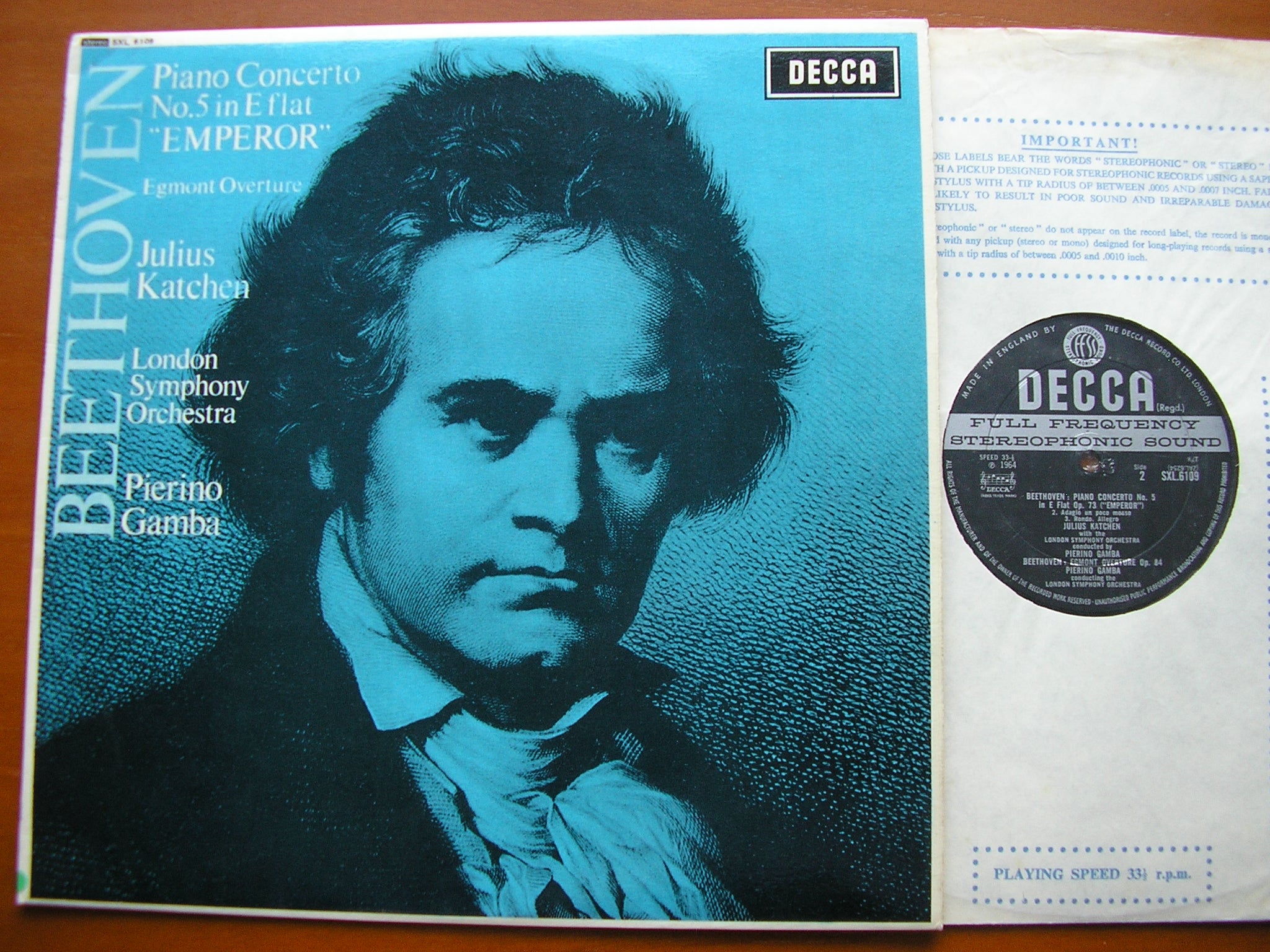 BEETHOVEN: PIANO CONCERTO No. 5 'Emperor' KATCHEN / LONDON SYMPHONY ...