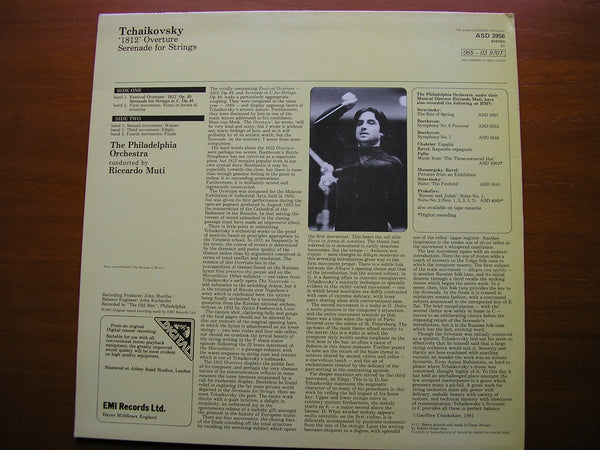 TCHAIKOVSKY: 1812 OVERTURE / SERENADE FOR STRINGS RICCARDO MUTI / PHIL ...