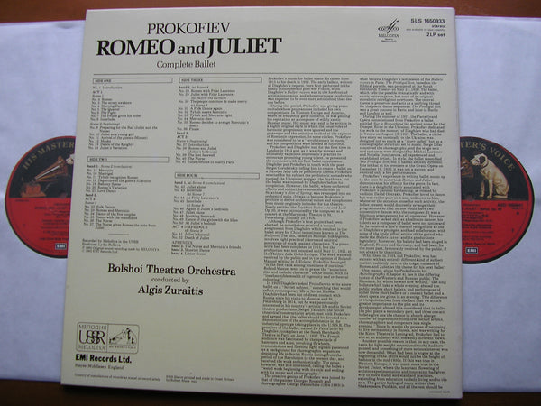 PROKOFIEV: ROMEO & JULIET complete ballet ZURAITIS / BOLSHOI THEATRE O ...