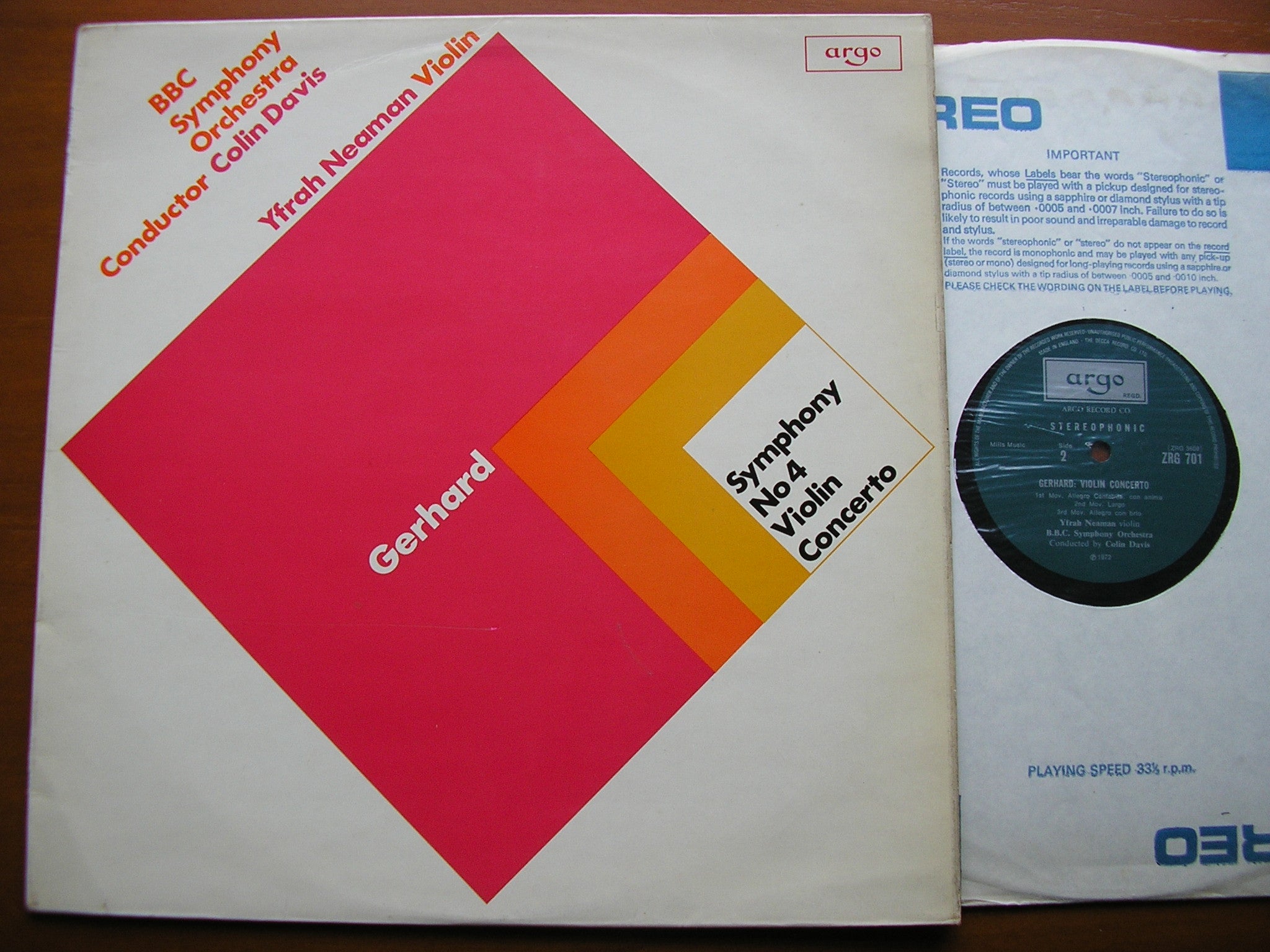 GERHARD: VIOLIN CONCERTO / SYMPHONY No. 4 YFRAH NEAMAN / BBCSO / COLIN ...