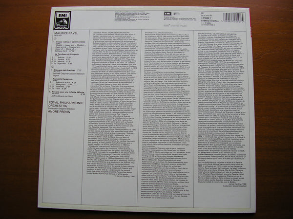 RAVEL: ORCHESTRAL WORKS PREVIN / ROYAL PHILHARMONIC 27 0450 – Kingsway ...
