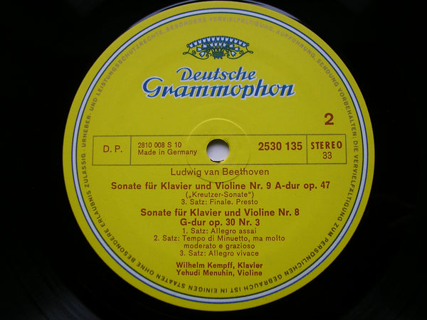 BEETHOVEN: THE COMPLETE VIOLIN SONATAS MENUHIN / KEMPFF 5 LP – Kingsway ...