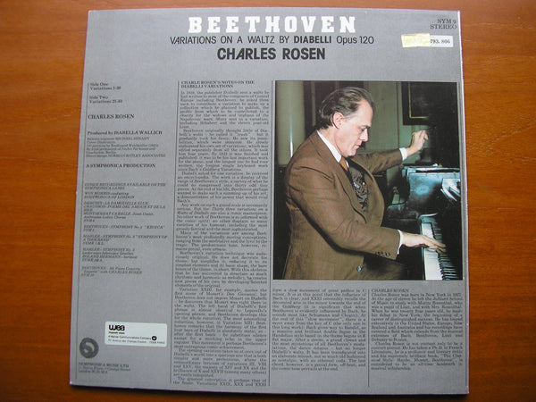 BEETHOVEN: DIABELLI VARIATIONS Op. 120 CHARLES ROSEN SYM 9 – Kingsway ...