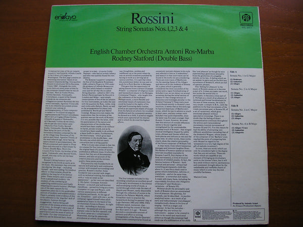 ROSSINI: STRING SONATAS Nos. 1 - 4 SLATFORD / ENGLISH CHAMBER ORCHESTR ...