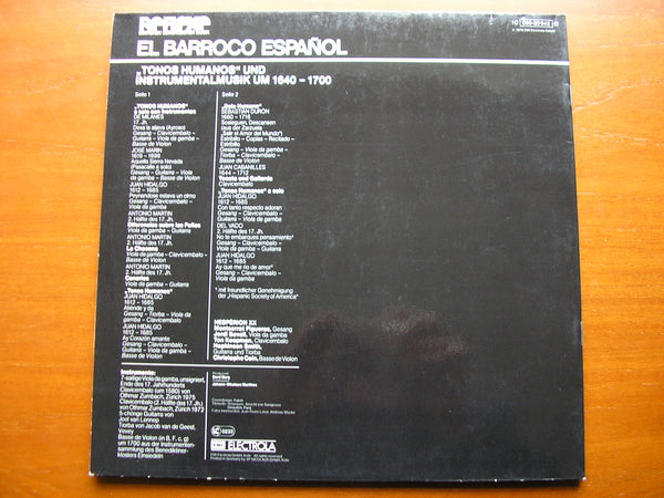 EL BARROCO ESPANOL: SONGS & INSTRUMENTAL MUSIC 1640 - 1700 ENSEMBLE HE ...