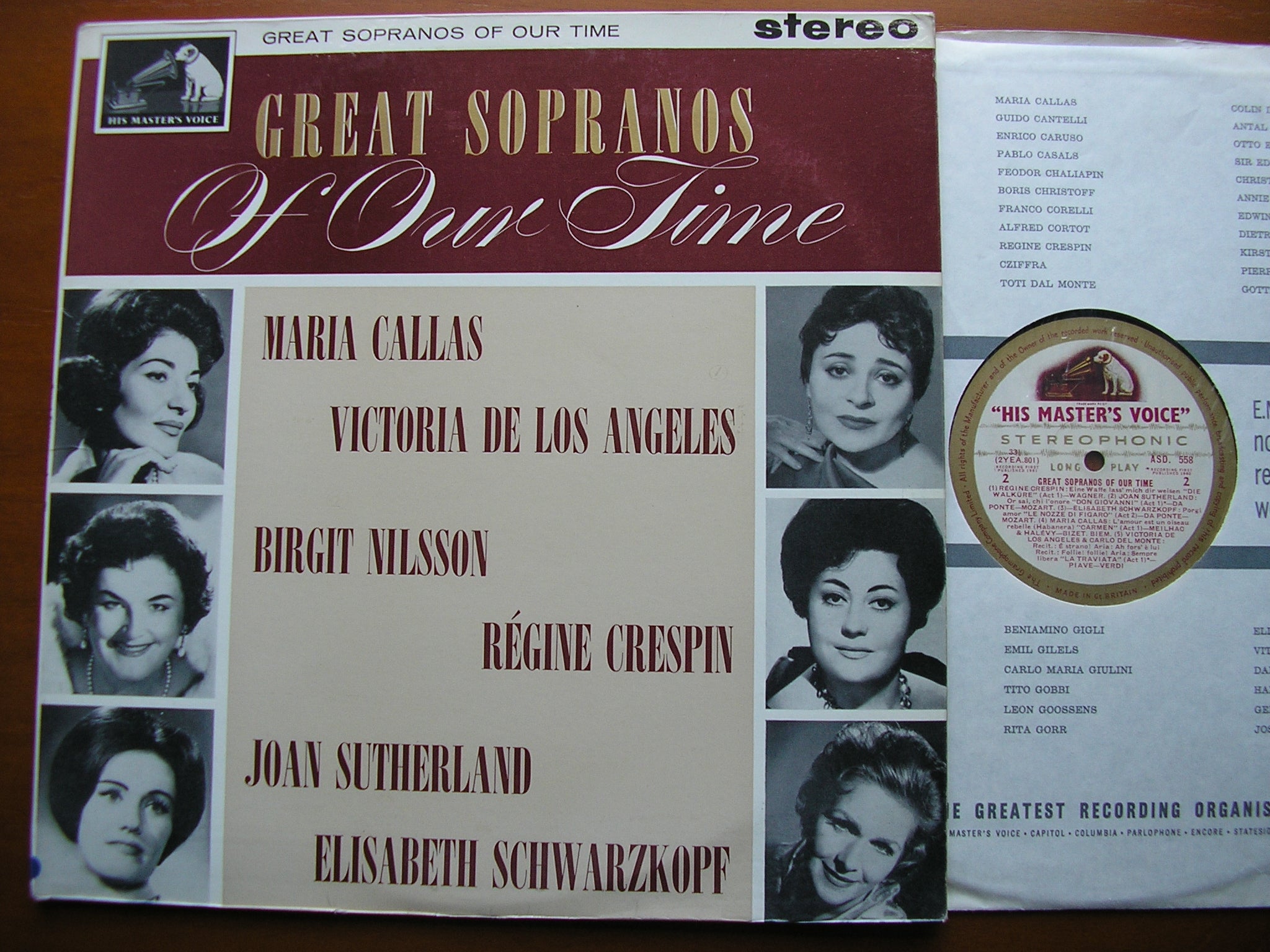 GREAT SOPRANOS OF OUR TIME CALLAS / NILSSON / CRESPIN / SUTHERLAND / S ...