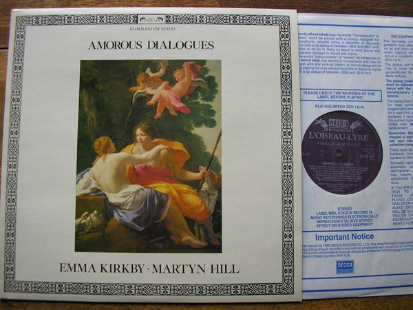 AMOROUS DIALOGUES EMMA KIRKBY / MARTYN HILL / THE CONSORT OF MUSICKE ...