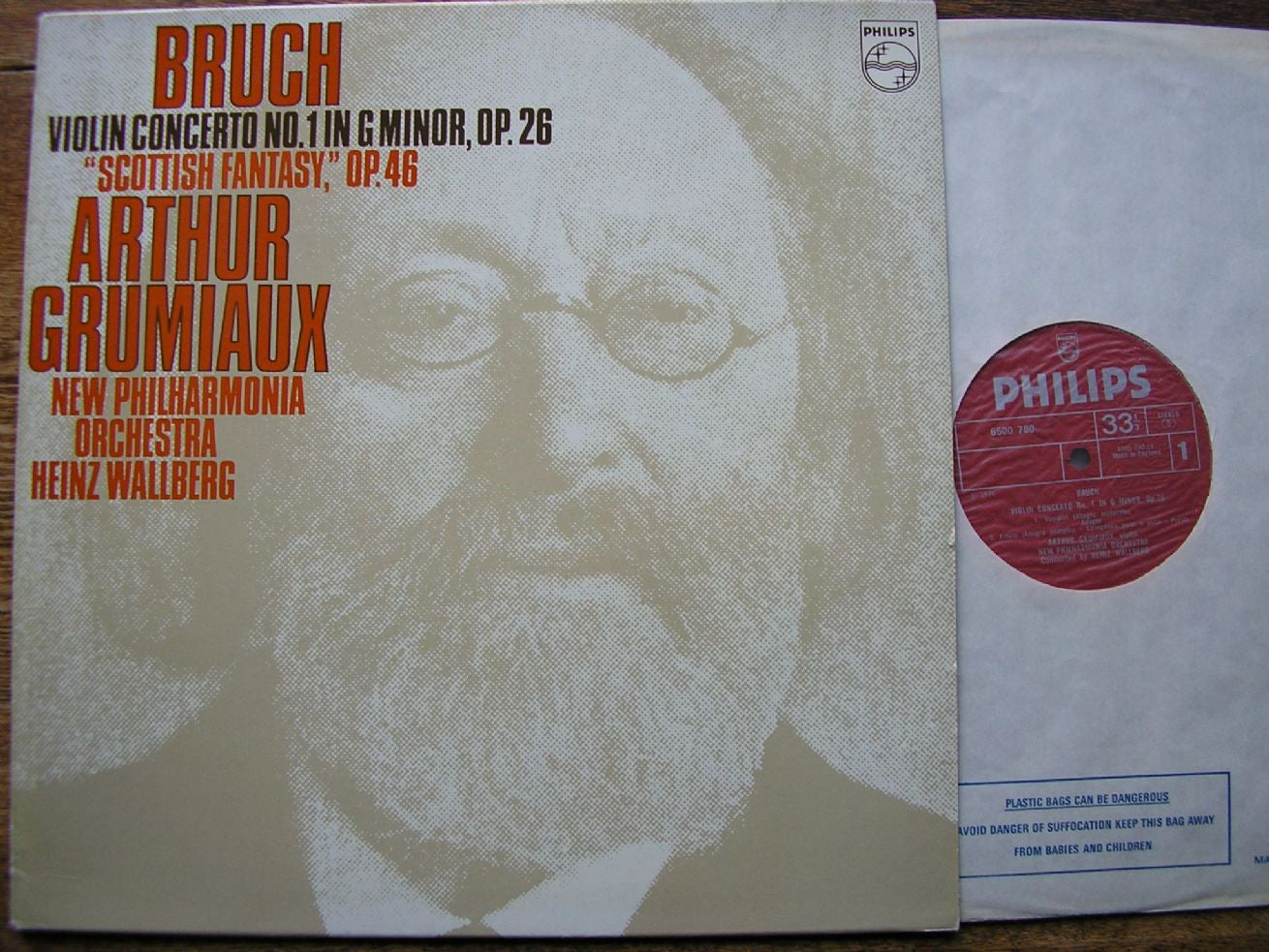 BRUCH: VIOLIN CONCERTO No.1 / SCOTTISH FANTASY ARTHUR GRUMIAUX / NPO ...