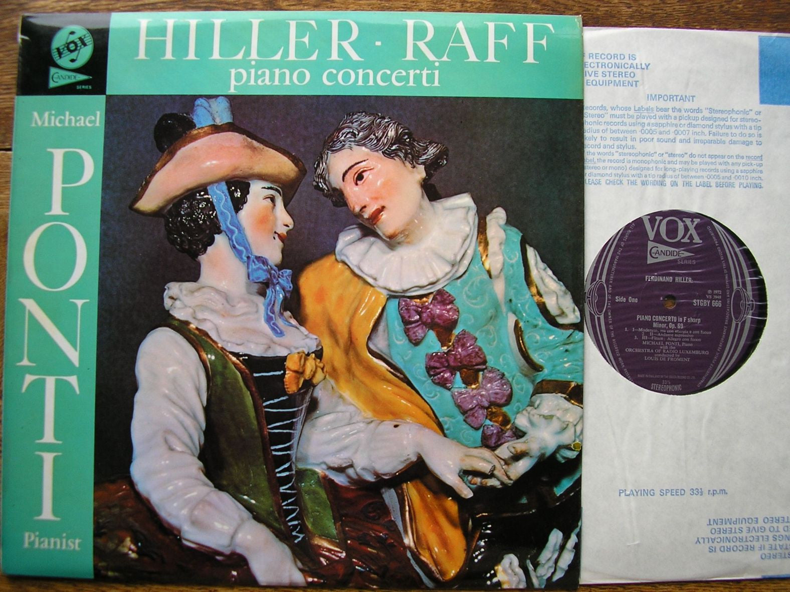 HILLER: PIANO CONCERTO in F / RAFF: PIANO CONCERTO in C MICHAEL PONTI ...